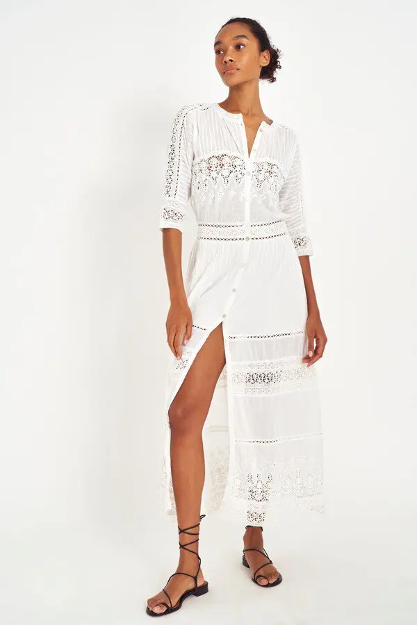 LoveShackFancy Beth Cotton Midi Dress
