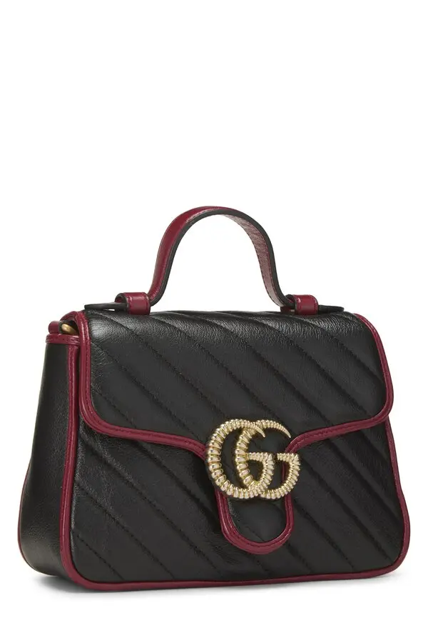 Gucci Leather Torchon Gg Marmont Top Handle Bag - Multi
