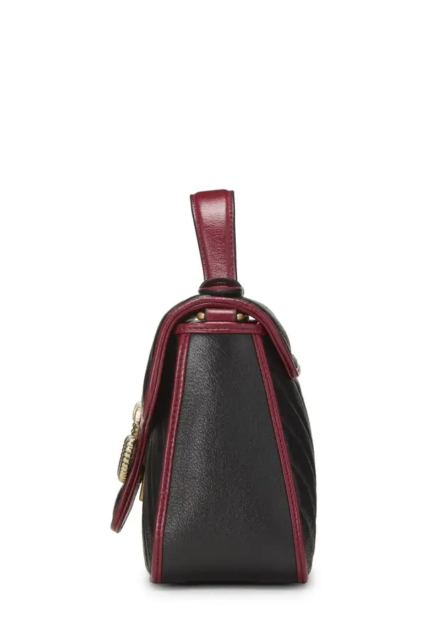 Gucci Leather Torchon Gg Marmont Top Handle Bag - Multi