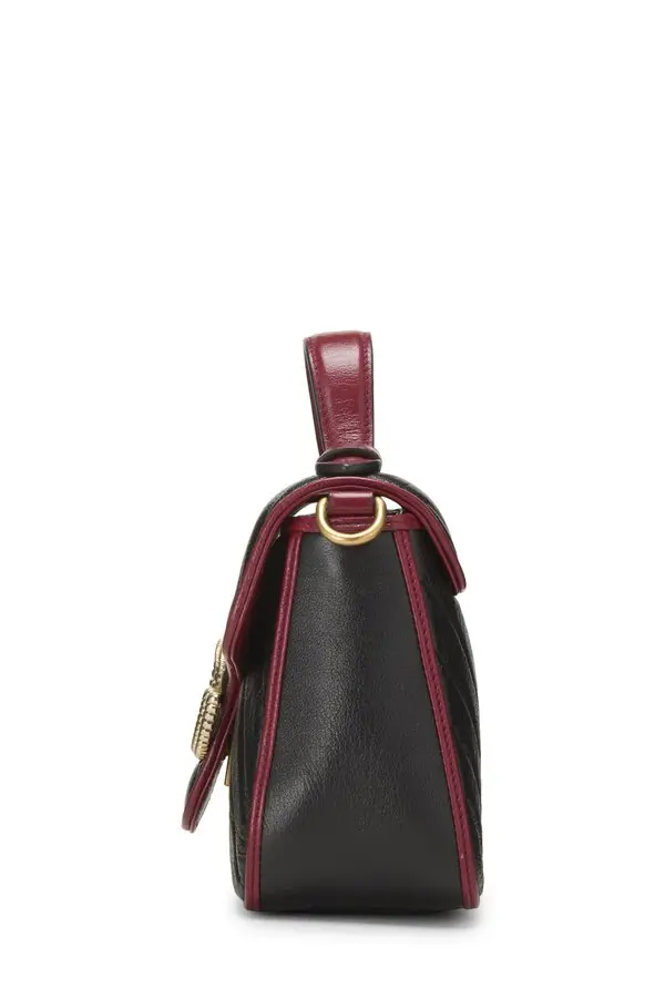Gucci Leather Torchon Gg Marmont Top Handle Bag - Multi