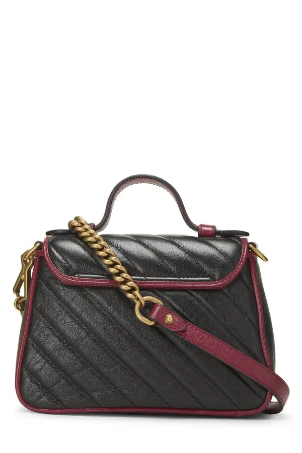 Gucci Leather Torchon Gg Marmont Top Handle Bag - Multi