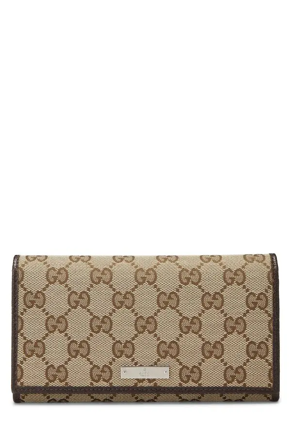 Gucci Original Gg Canvas Continental Wallet - Brown