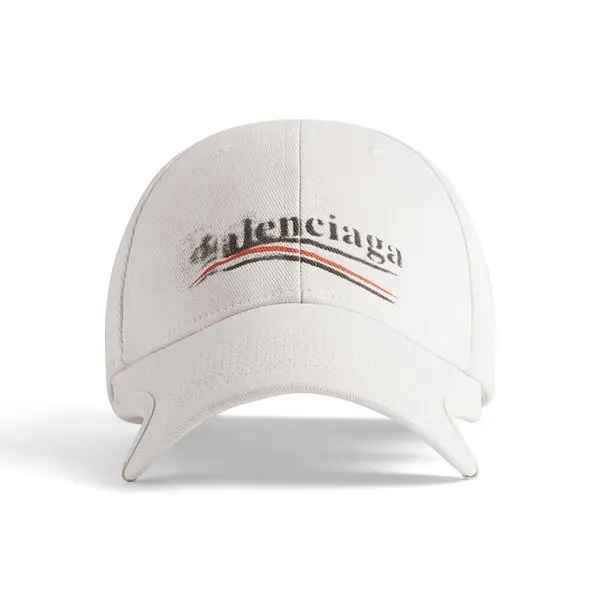 Balenciaga Political Stencil Cap - Off White/black
