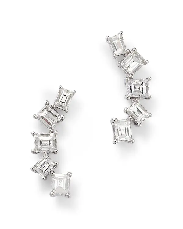 Bloomingdale'S Diamond Baguette Ear Climbers In 14k Gold - White