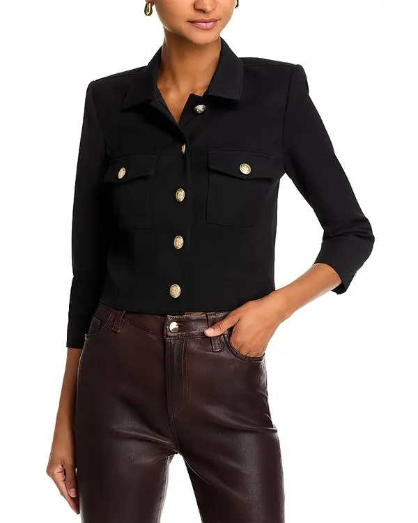 L'Agence Kumi Cropped Jacket - Black