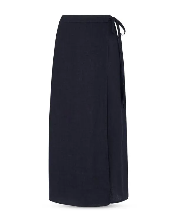 Whistles Linen Midi Wrap Skirt