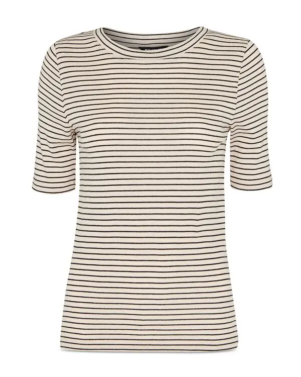 Whistles Striped Round Neck Tee