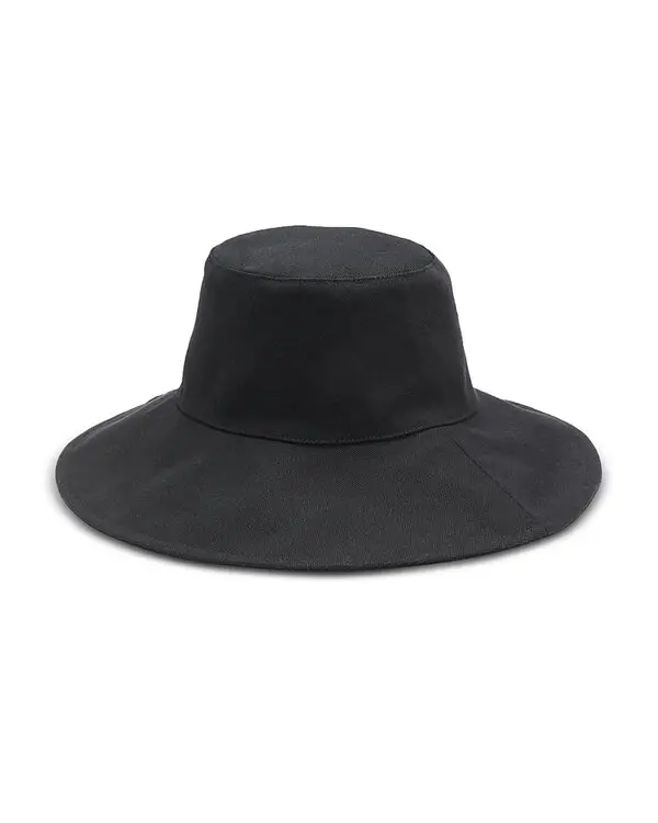 Vince Cotton Bucket Sun Hat - Black