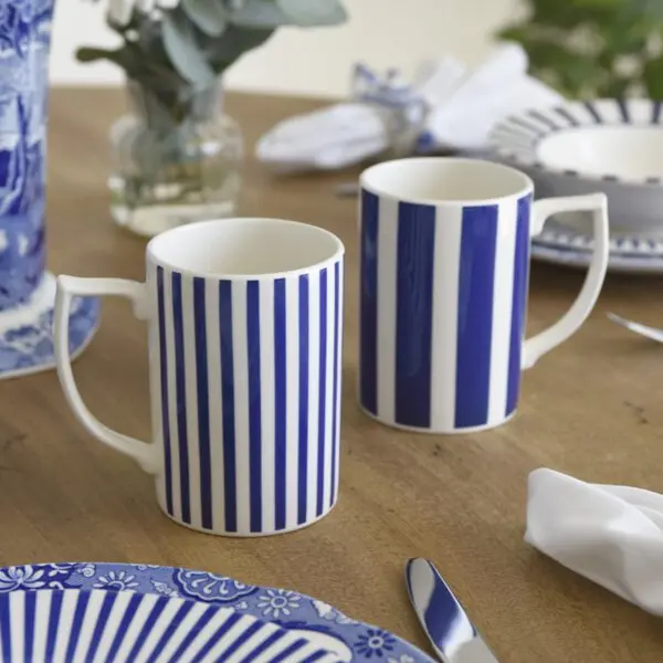 SPODE Italian Steccato Narrow Stripe Mugs, Set Of 4