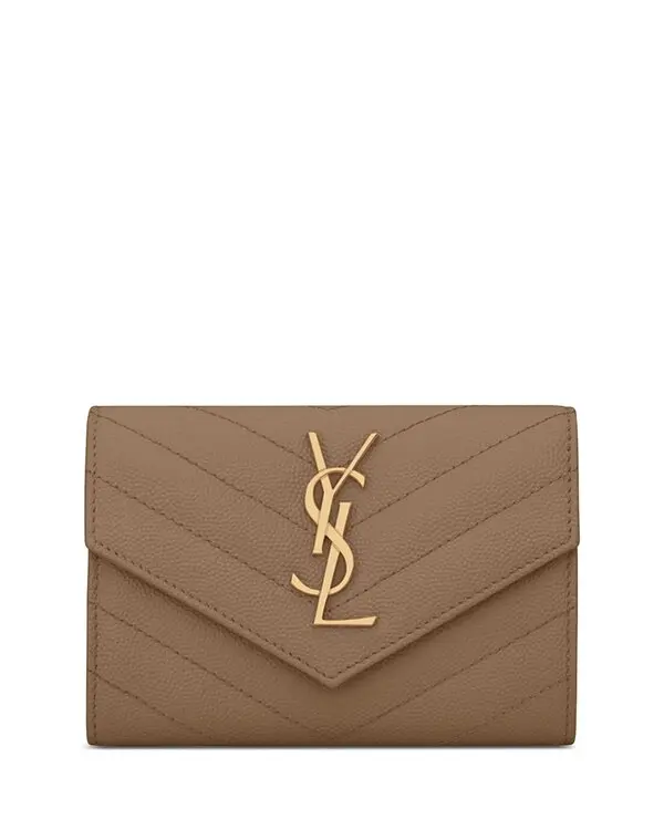 Saint Laurent Cassandre Matelasse Small Envelope Wallet