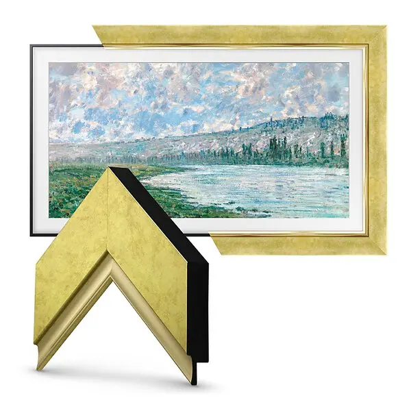DECO TV FRAMES 65" Frame For Samsung The Frame Tv 2021-2025 - Contemporary Gold