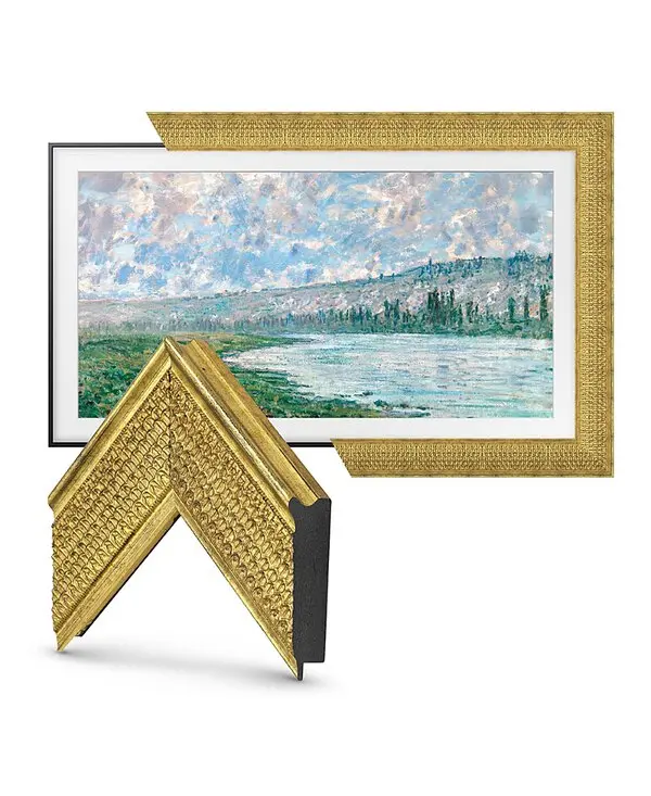 DECO TV FRAMES 43" Customizable Frame For Samsung The Frame Tv 2021-2025 - Gatsby Gold