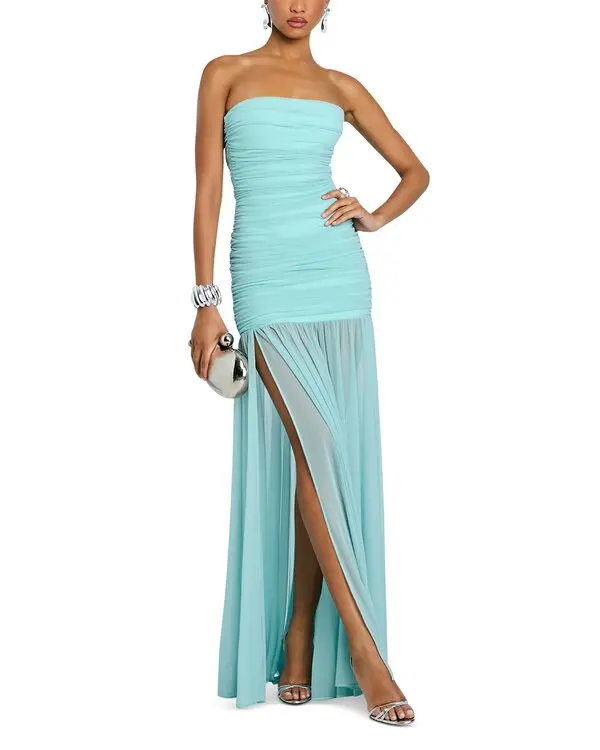 dark blue fantasy dress Denim ADELE Maxi Dress – OFUURE main image 1
