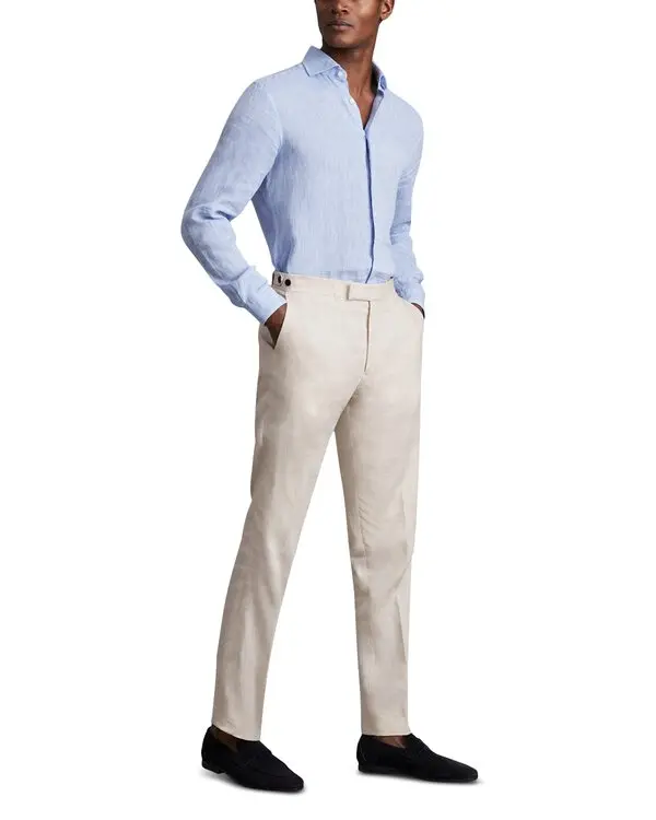 REISS Kin Linen Slim Fit Suit Pants