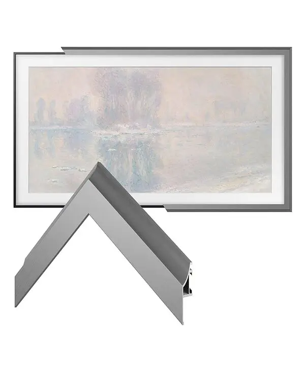 DECO TV FRAMES 65" Alloy Prismatic Frame For Samsung The Frame Or Frame Pro Tv 2021-2025 - Scoop Graphite
