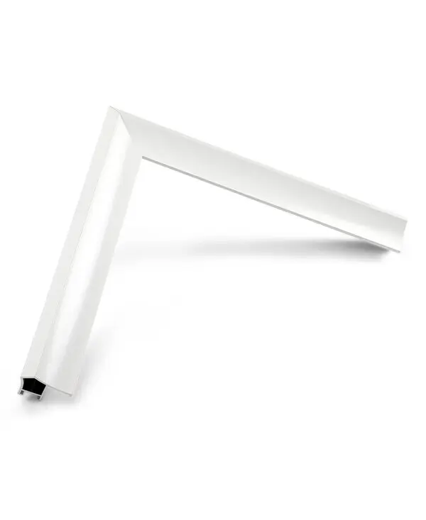 DECO TV FRAMES 55" Alloy Prismatic Frame For Samsung The Frame Or Frame Pro Tv 2021-2025 - Prismatic Pure White