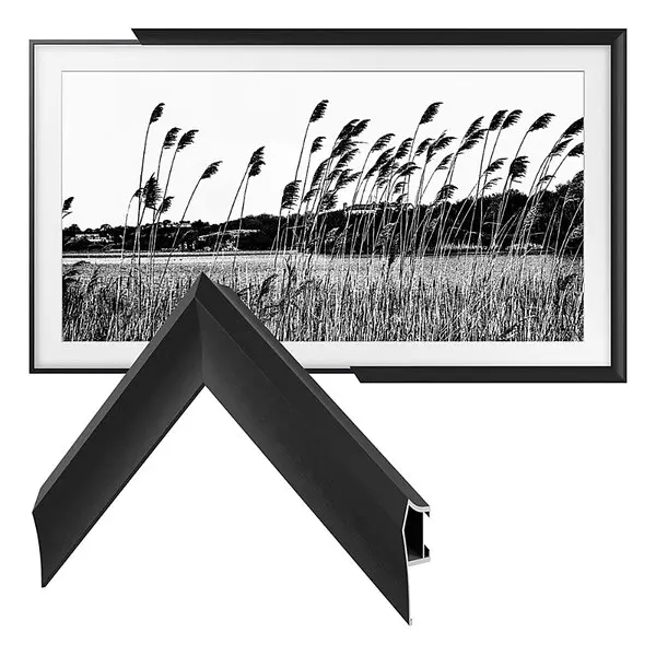 DECO TV FRAMES 50" Alloy Prismatic Frame For Samsung The Frame And Frame Pro Tv 2021-2025 - Prismatic Anodized Black