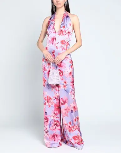 Pinko Polyester Floral Jumpsuit - Purple