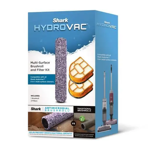 SHARK Hydrovac Antimicrobial Brushroll* & Filters Vacuum - Purple/white/white