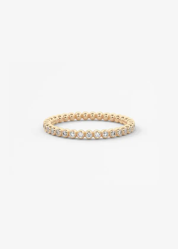 FRANK DARLING Beaded Diamond Eternity Band - Yellow Gold