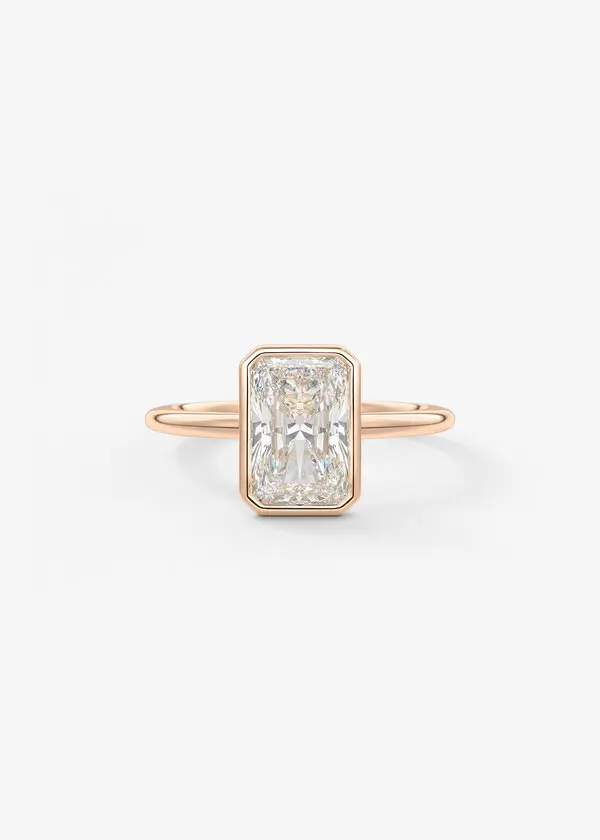 FRANK DARLING The Daily Bezel Radiant Ring - Yellow Gold