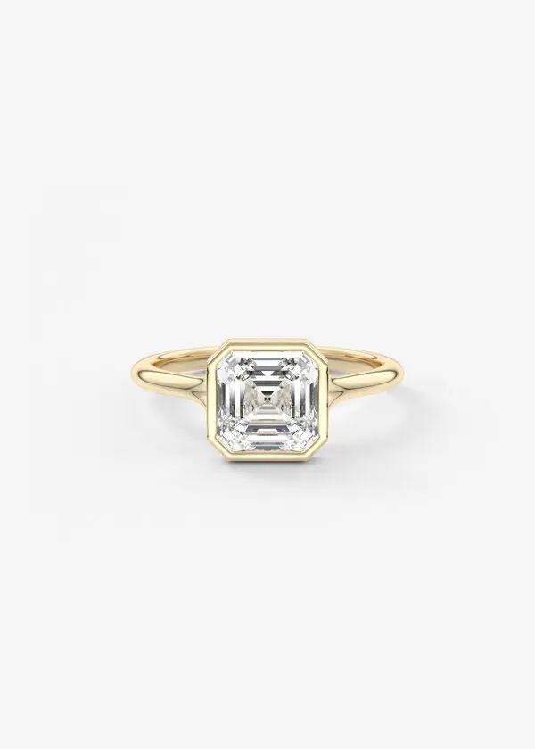 FRANK DARLING Breezy Bezel Asscher Ring - Yellow Gold
