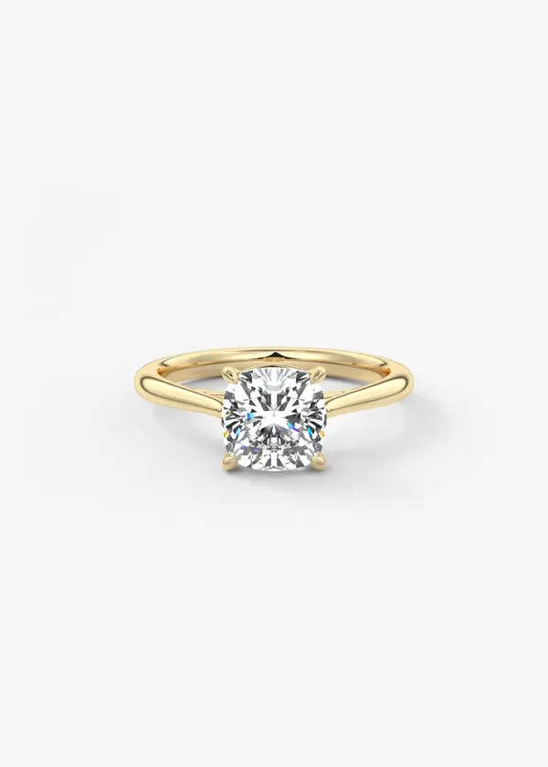 FRANK DARLING The Cathedral Cushion Solitaire Ring - Yellow Gold