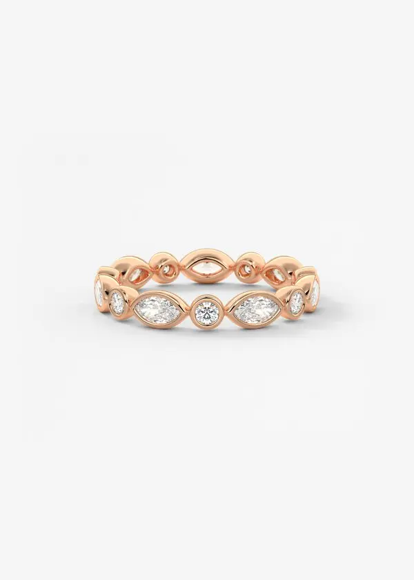 FRANK DARLING Marquise Paisley Diamond Eternity Band - Yellow Gold