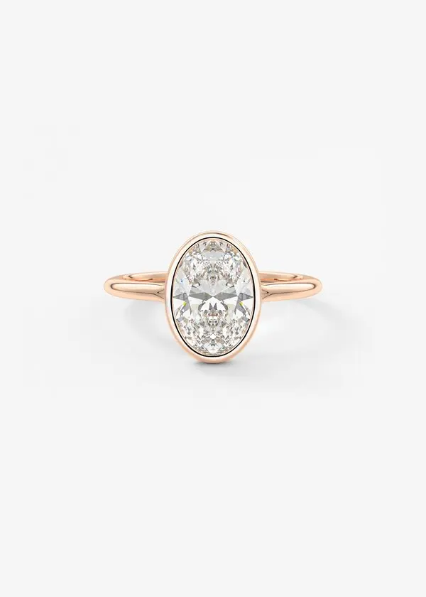 FRANK DARLING Breezy Bezel Oval Engagement Ring - Yellow Gold