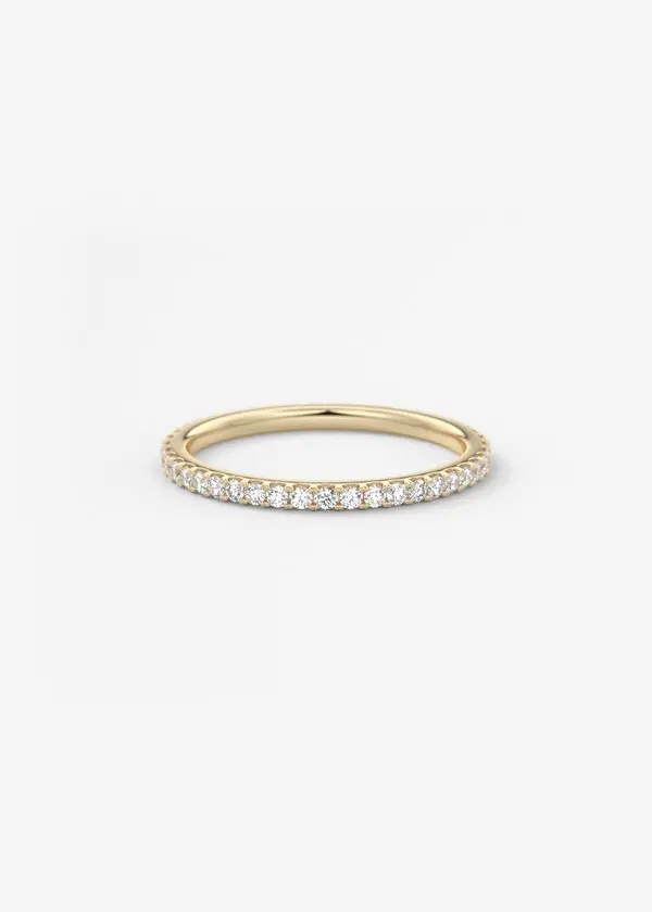 FRANK DARLING The Skinny French Eternity 1.5mm Ring - Yellow Gold