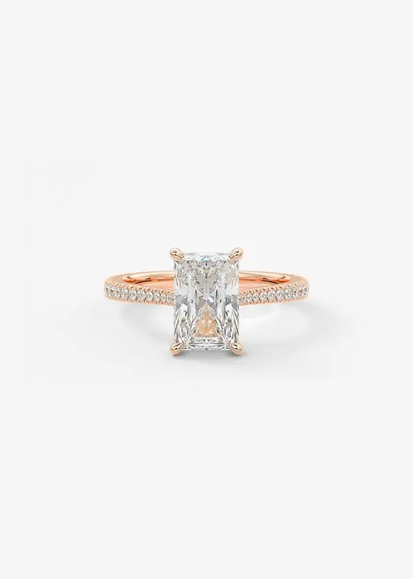 FRANK DARLING Cathedral Deluxe Radiant Engagement Ring - Yellow Gold