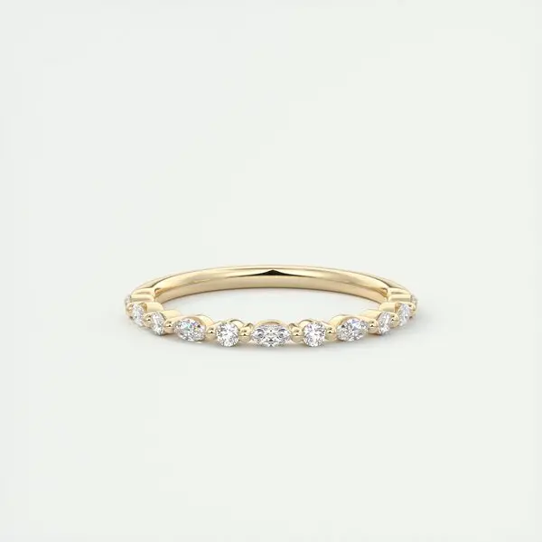 FRANK DARLING The Dot Dash Diamond Eternity Ring - Yellow Gold