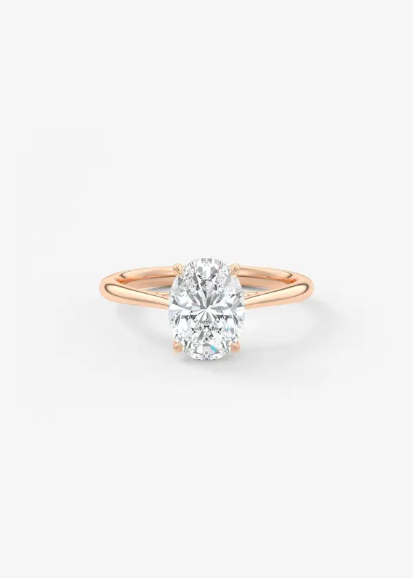 FRANK DARLING Cathedral Royale Oval Engagement Ring - Yellow Gold