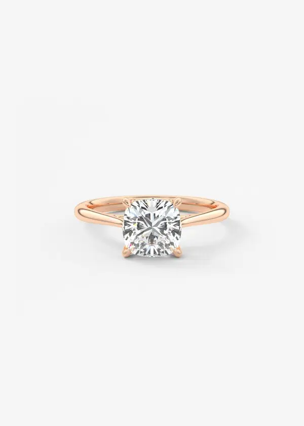 FRANK DARLING Cathedral Royale Cushion Ring - Yellow Gold