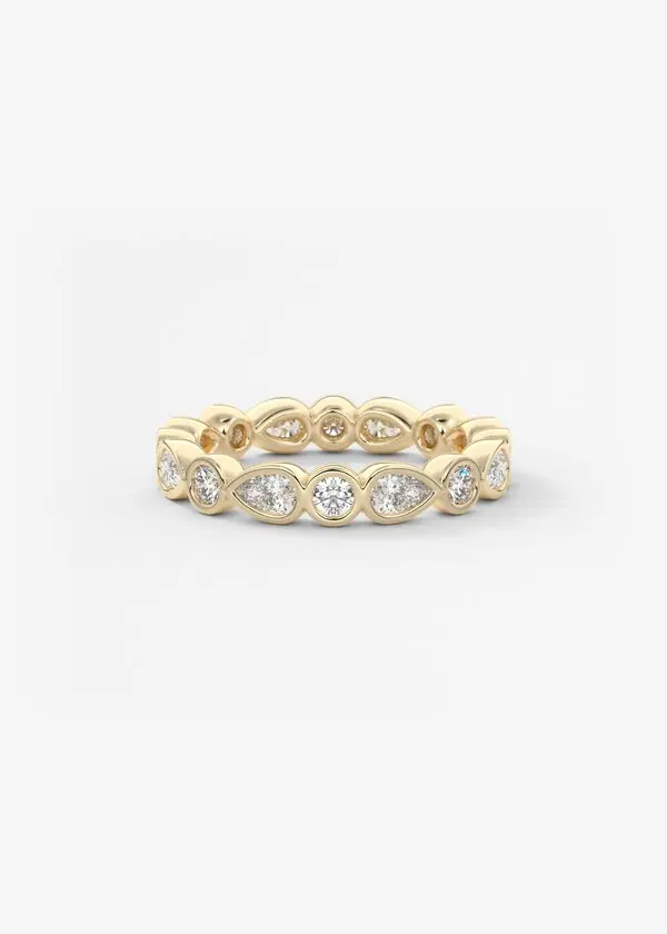 FRANK DARLING The Pear Paisley Diamond Eternity Ring - Yellow Gold