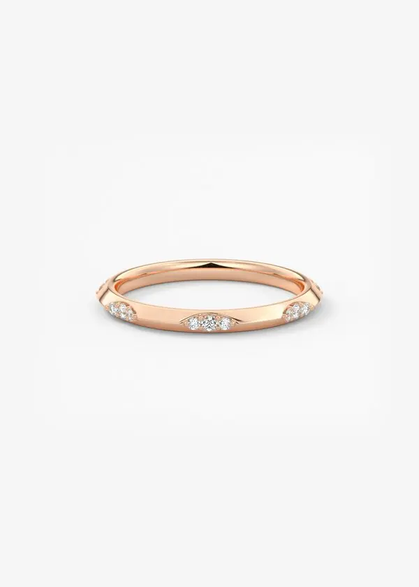 FRANK DARLING Lacey Diamond Wedding Band - Yellow Gold