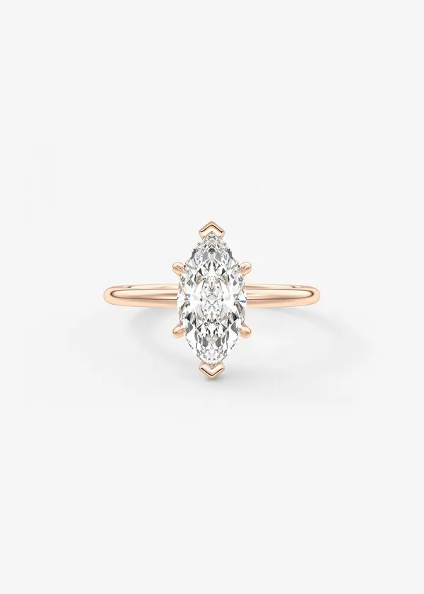 FRANK DARLING Harper Hidden Halo Marquise Engagement Ring - Yellow Gold