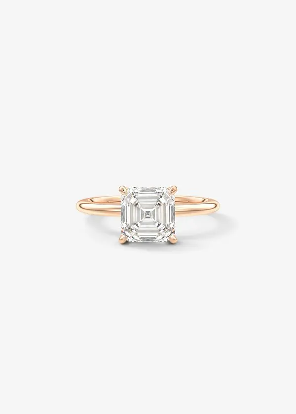 FRANK DARLING Hidden Halo Asscher Cut Engagement Ring - Yellow Gold