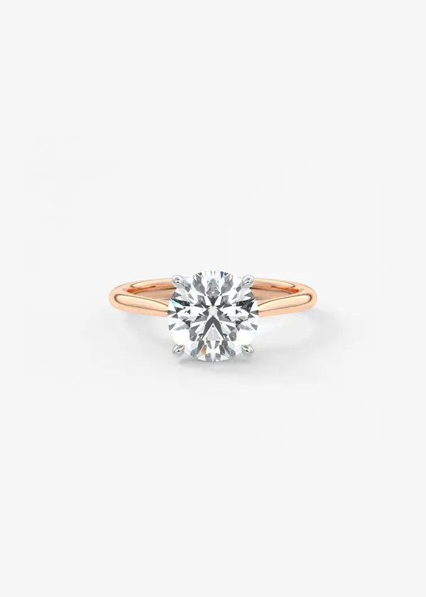 FRANK DARLING The Cathedral Two Tone Round Engagement Ring - Yellow Gold