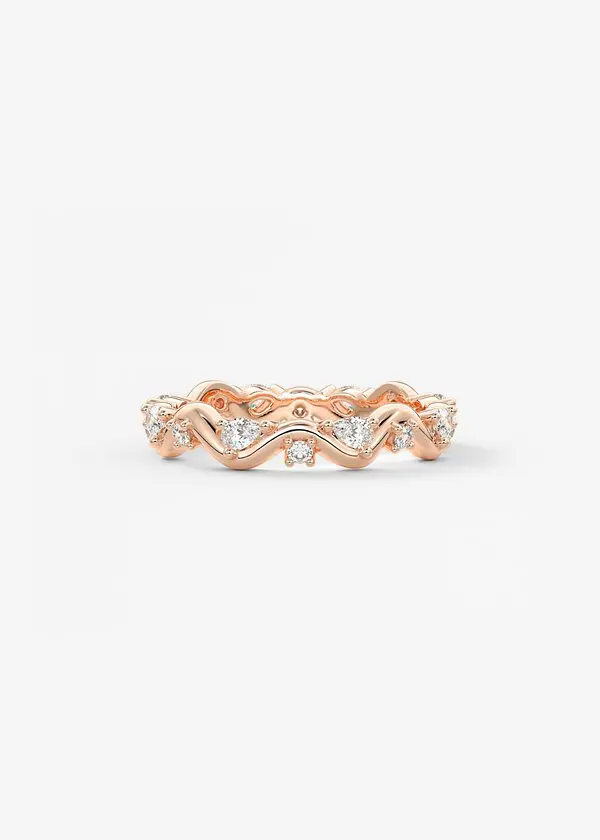 FRANK DARLING The Pear Flutter Wedding Band - Yellow Gold