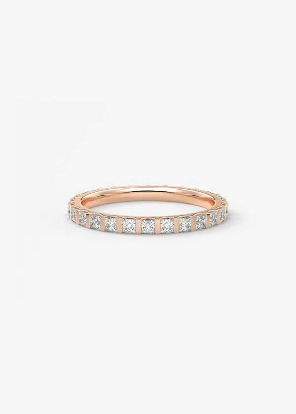 FRANK DARLING Princess Cut Diamond Eternity Band - Yellow Gold