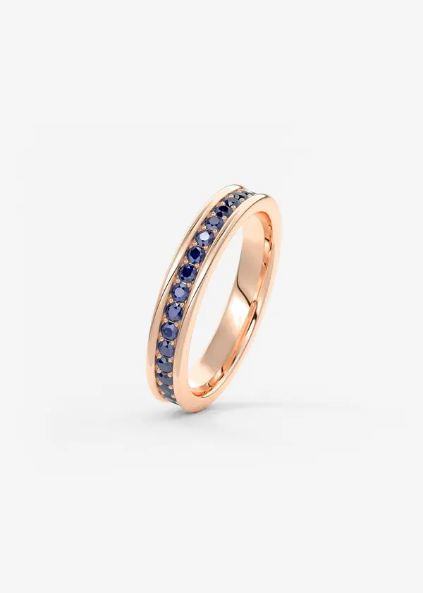 FRANK DARLING The Love Handles Sapphire Eternity Ring - Yellow Gold