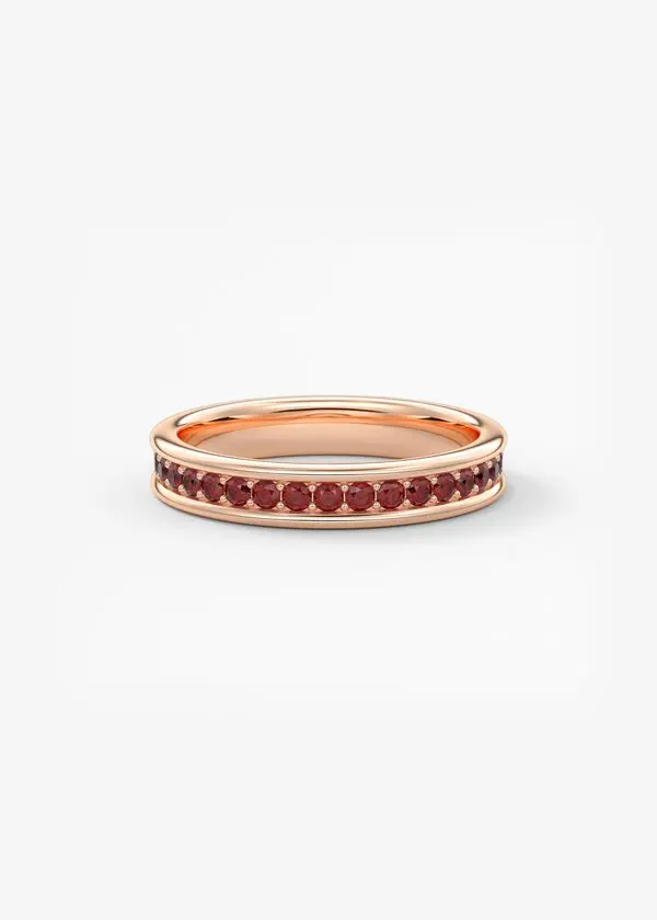 FRANK DARLING The Love Handles Ruby Eternity Ring - Yellow Gold
