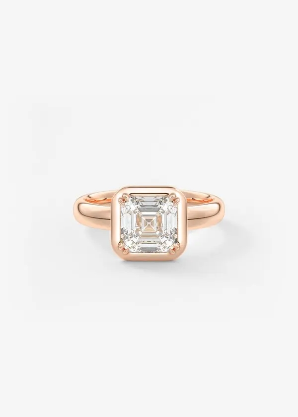 FRANK DARLING Chiclet Asscher Engagement Ring - Yellow Gold