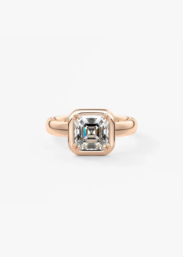 FRANK DARLING Chiclet Asscher Engagement Ring - Yellow Gold