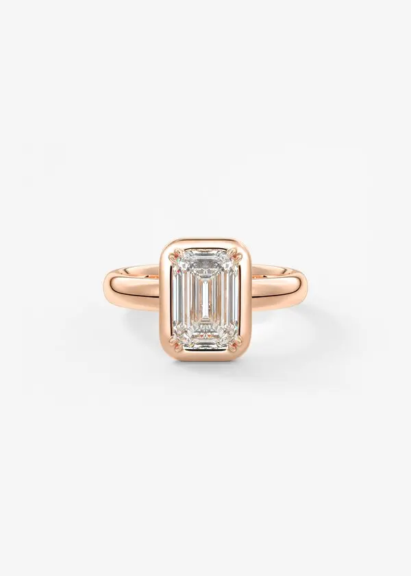FRANK DARLING Chiclet Emerald Cut Engagement Ring - Yellow Gold