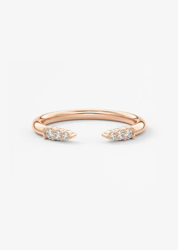 FRANK DARLING Gap Band Pavé Stacking Ring - Yellow Gold