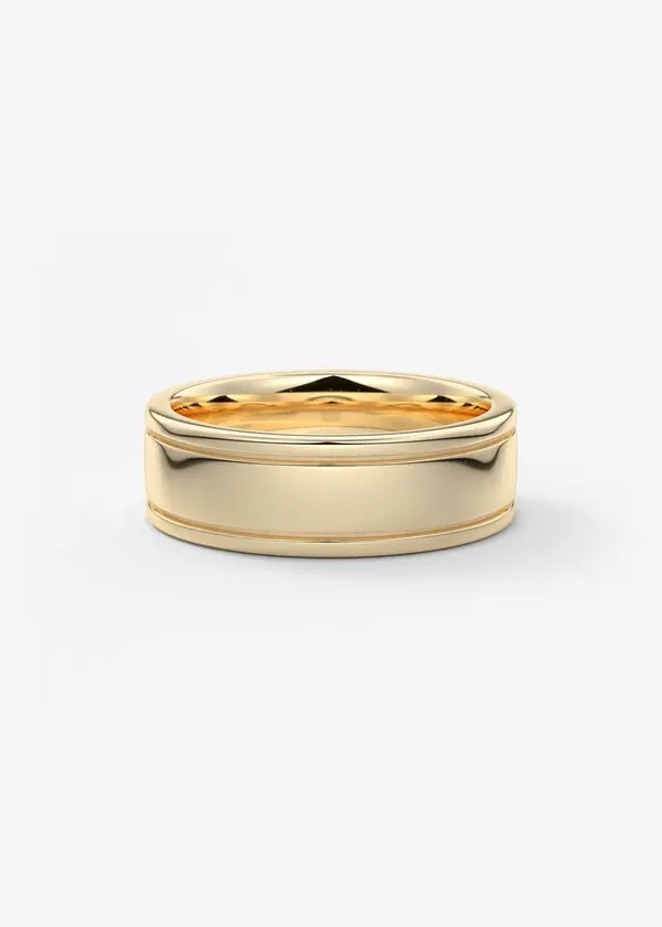 FRANK DARLING Hairline Band - Yellow Gold