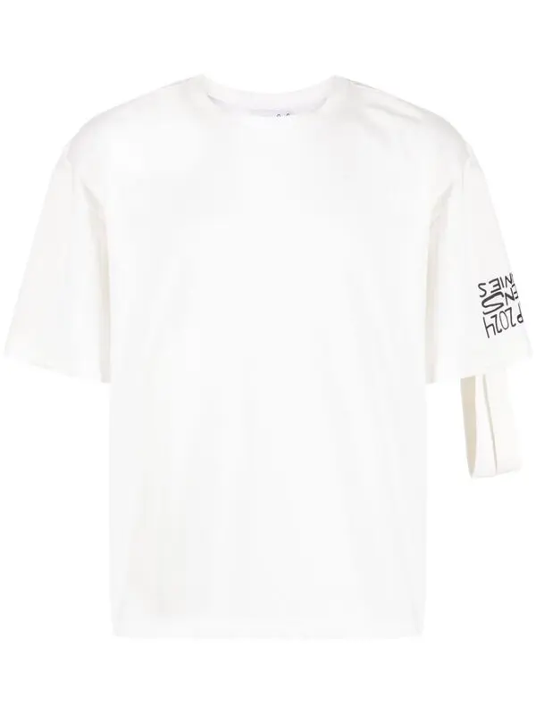 Natasha Zinko Camping-slogan Convertible T-shirt - White