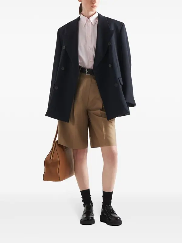 Prada Logo-embroidered Cotton Shirt